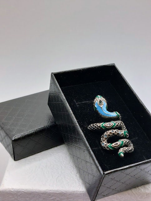 Snake Statement Ring, Silver Snake Ring, Silver Snake Ring - Etsy