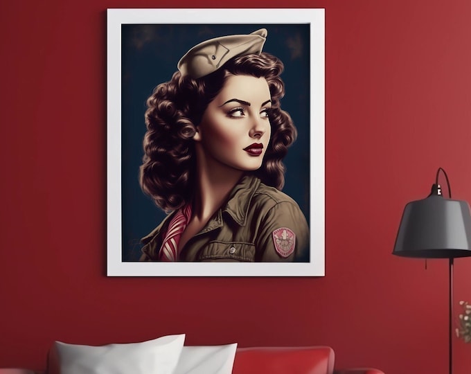 Pinup Girls Poster Pinup 1950s Pinup Girls Wall Art Retro Pinup Girls ...