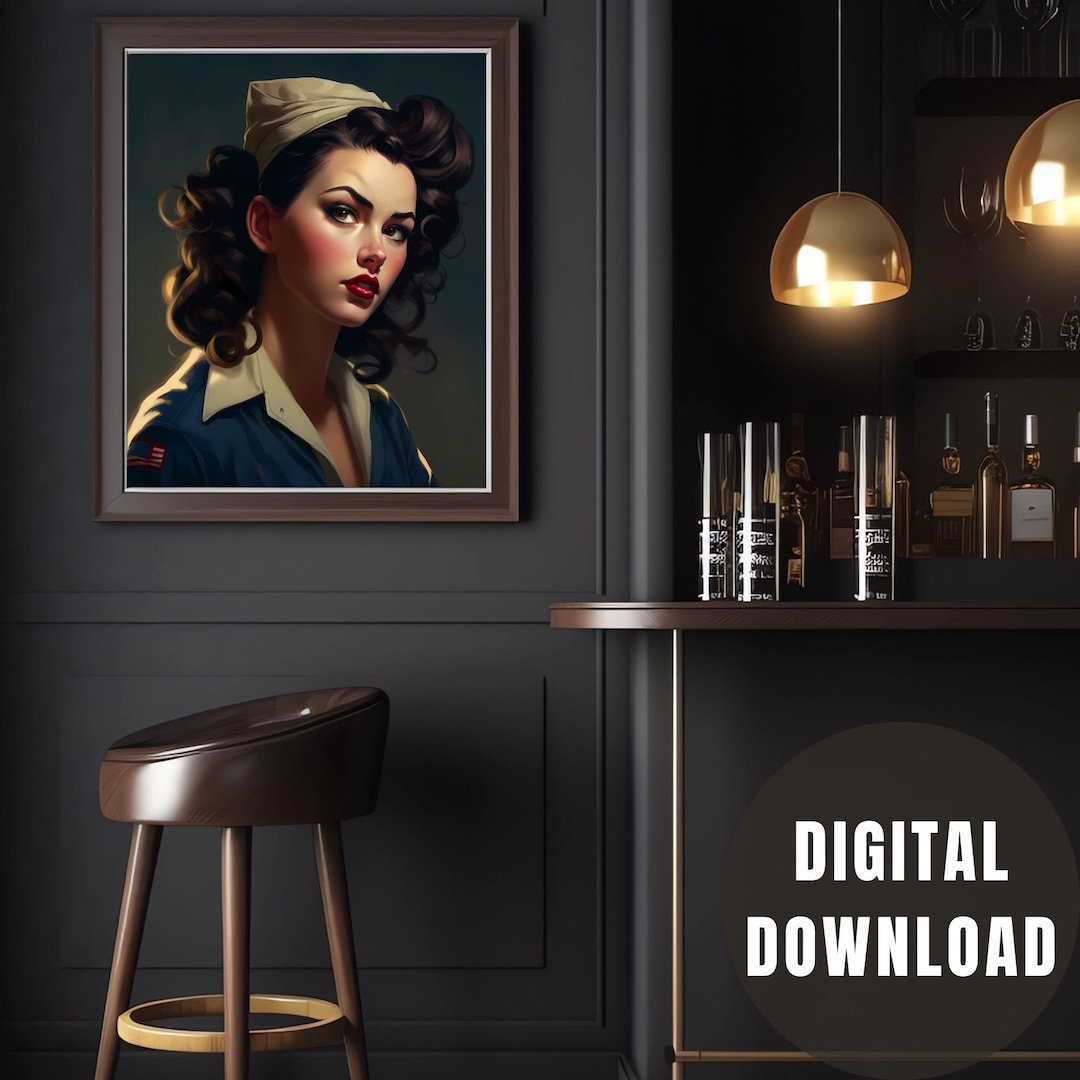 Pinup Girls Poster Retro Pinup Girls Pinup Girls Wall Art - Etsy