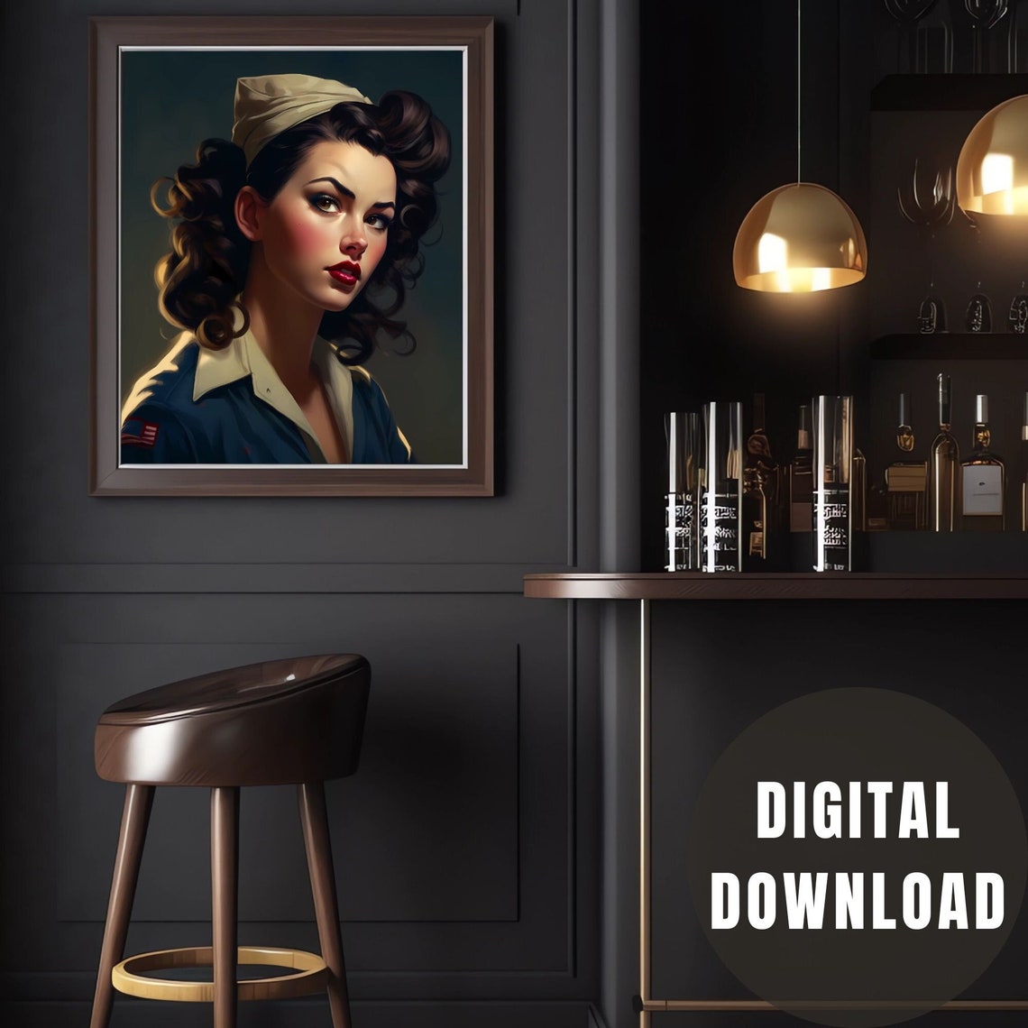 Pinup Girls Poster Retro Pinup Girls Pinup Girls Wall Art - Etsy