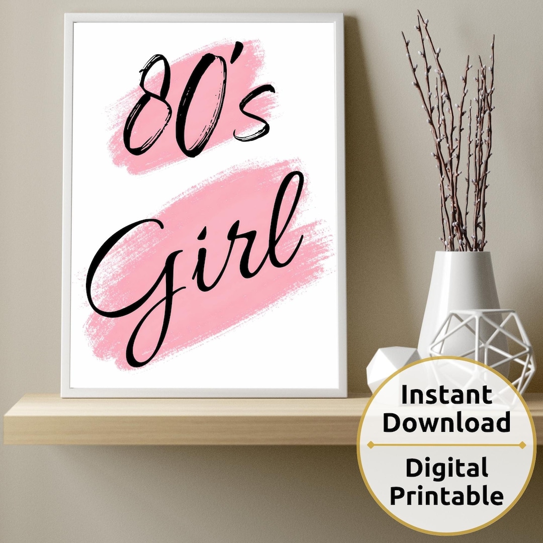 80s Girl Poster Retro Wall Art 80s Room Decor Nostalgic Poster - Etsy ...