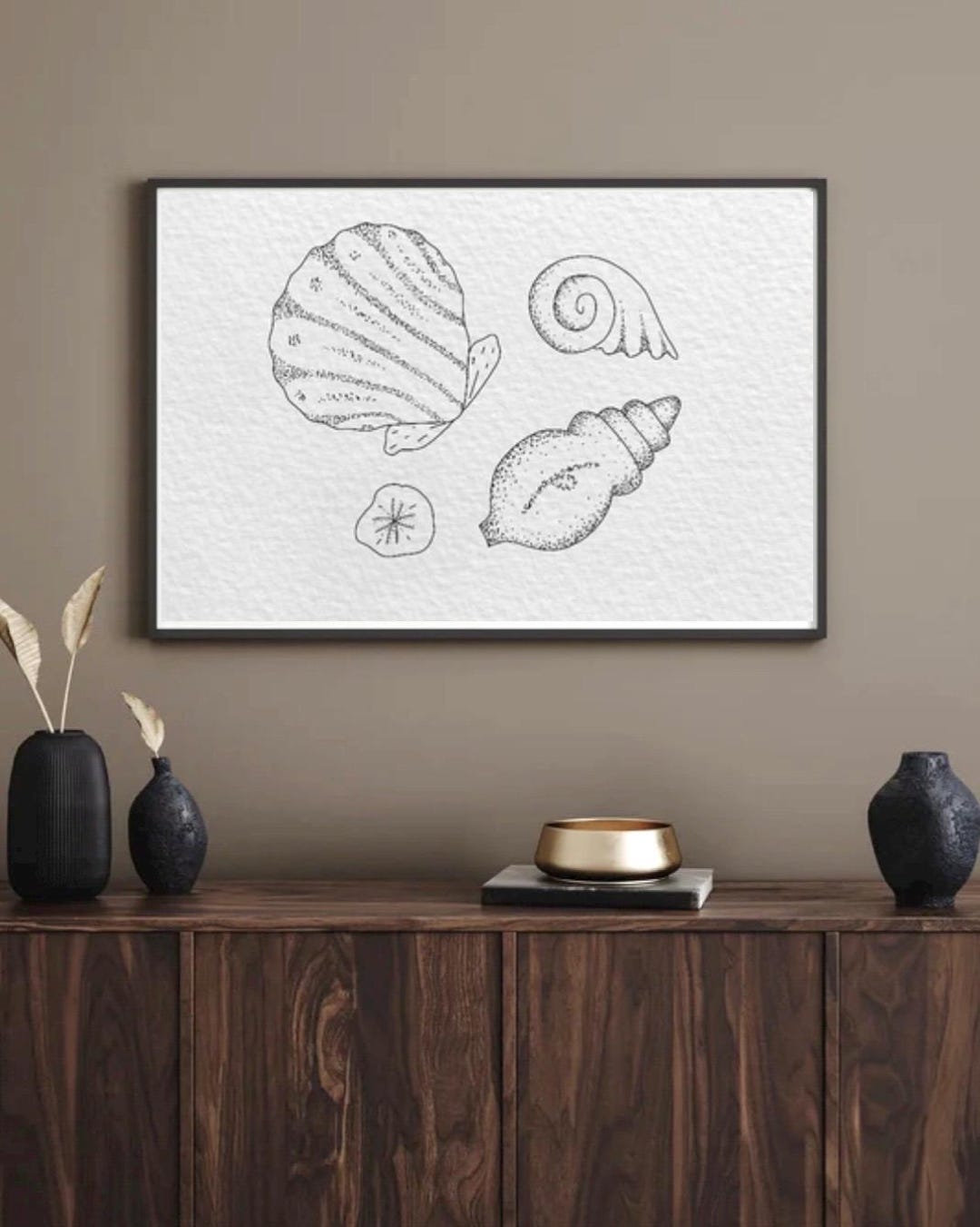 Seashell Art Print | Coastal Beach Wall Decor | Nautical Shell ...