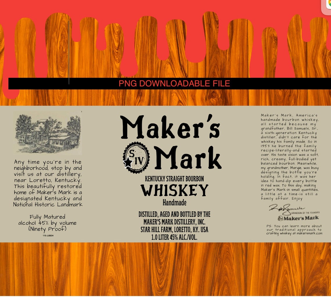 Makers Mark PNG - Etsy