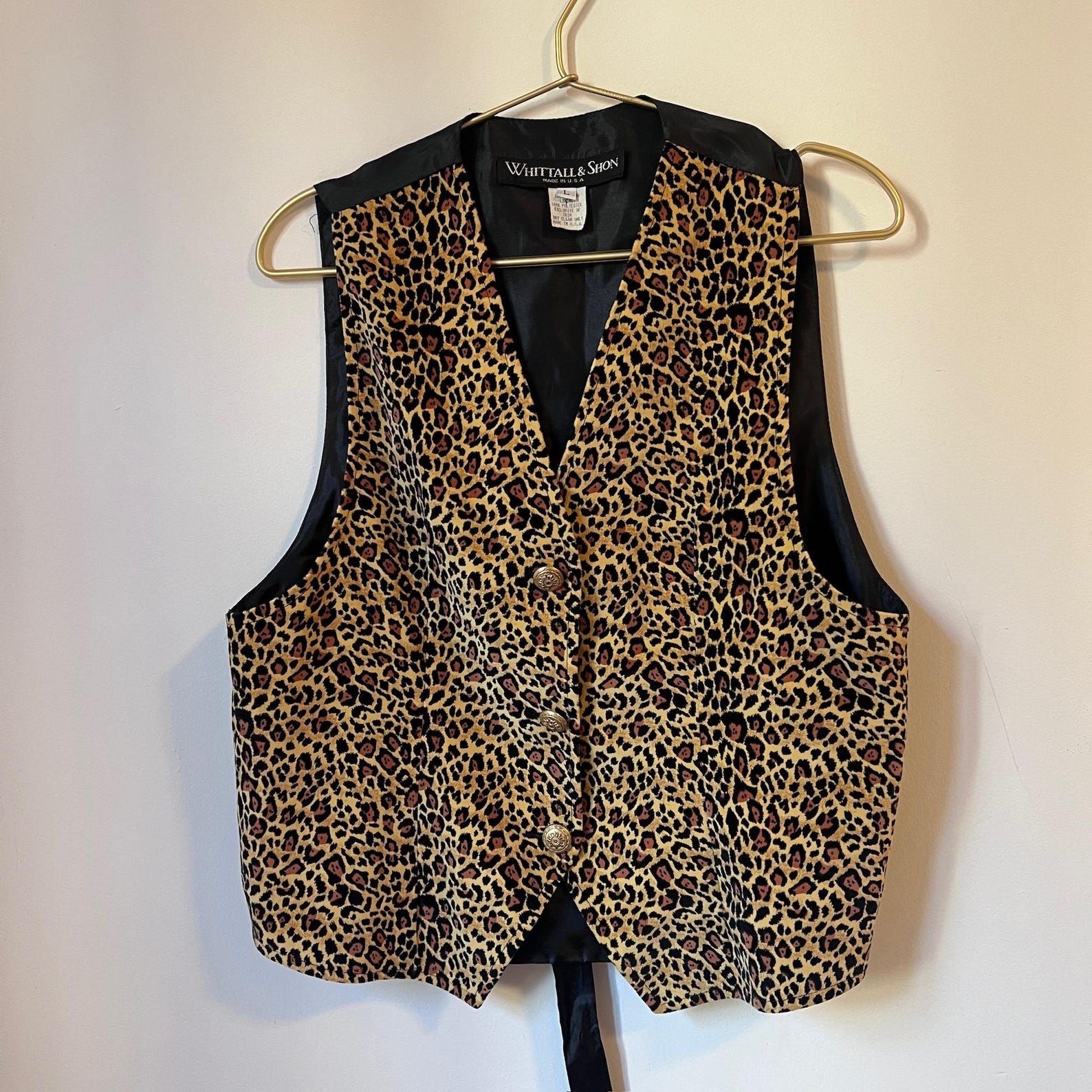 Vintage Whittall & Shon Leopard Vest - Etsy