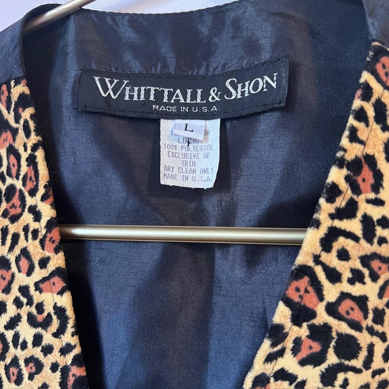 Vintage Whittall & Shon Leopard Vest - Etsy