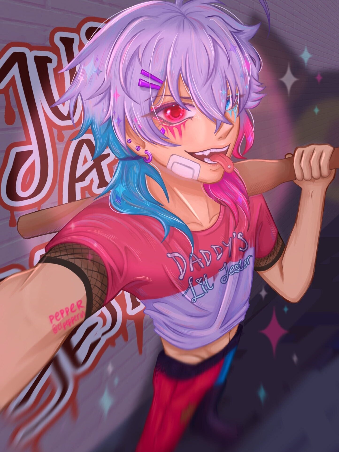 Holotempus Harley Quinn Gavis Bettel Print Vtuber - Etsy