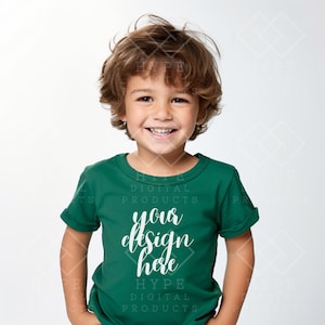 Color Boys Shirt Mockup Kids T Shirt Model, Bella Canvas 3001Y, Gildan ...
