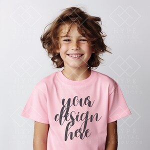 Color Boys Shirt Mockup Kids T Shirt Model, Bella Canvas 3001Y, Gildan ...