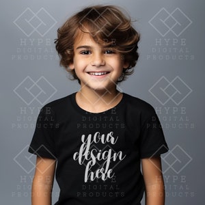 Color Boys Shirt Mockup Kids T Shirt Model, Bella Canvas 3001Y, Gildan ...