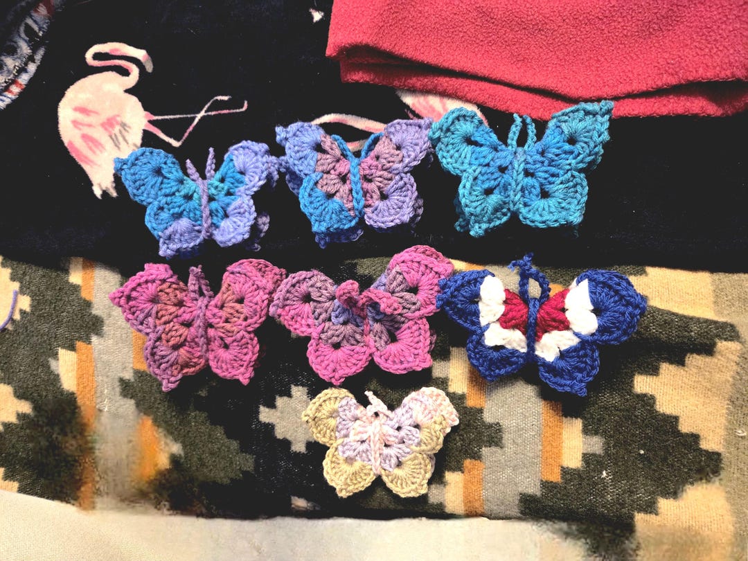 Crochet Butterfly Magnet - Etsy