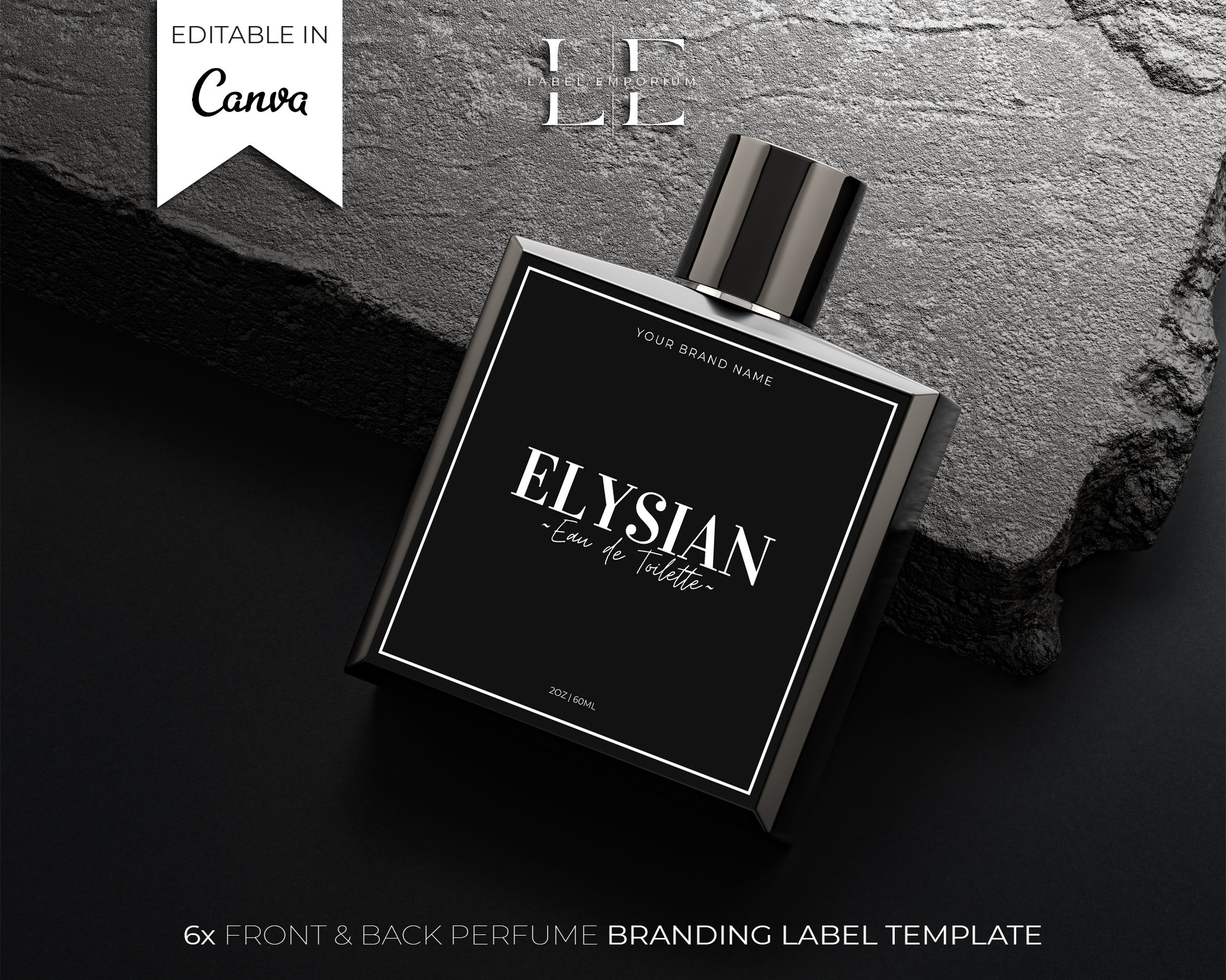 Custom Perfume Label Design, Editable Perfume Label Template, Perfume ...