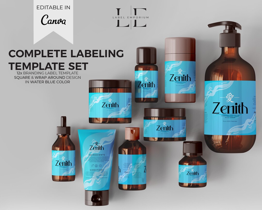 Customizable Skincare Label Template, Body Products Label, Printable ...