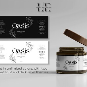 Customizable Body Products Labels Printable Cosmetic Labels Minimal ...