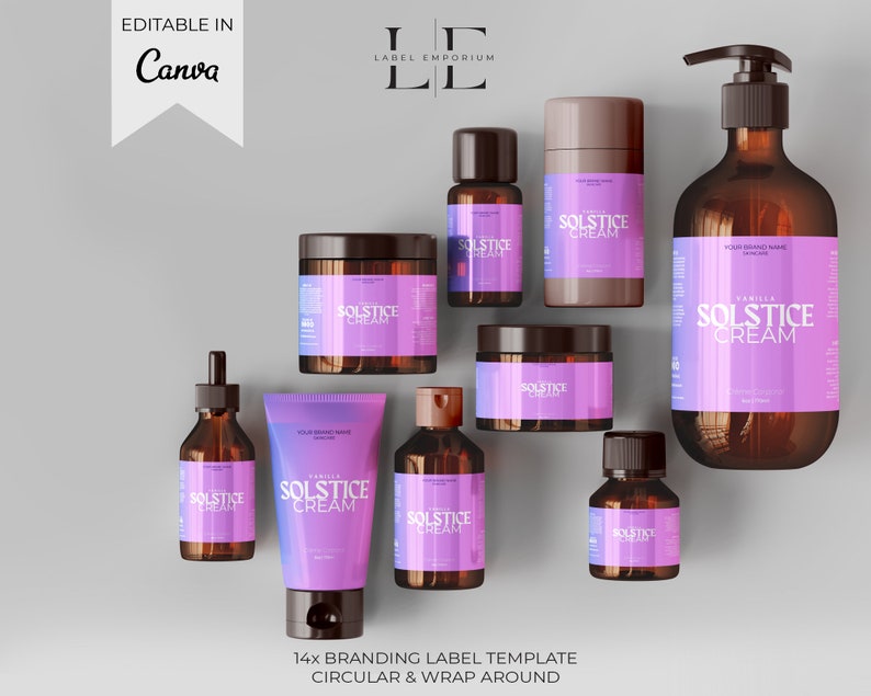 Customizable Skincare Label Template: Body Products Labels - Etsy