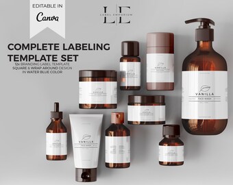 Customizable Body Products Labels Printable Cosmetic Labels Minimal ...