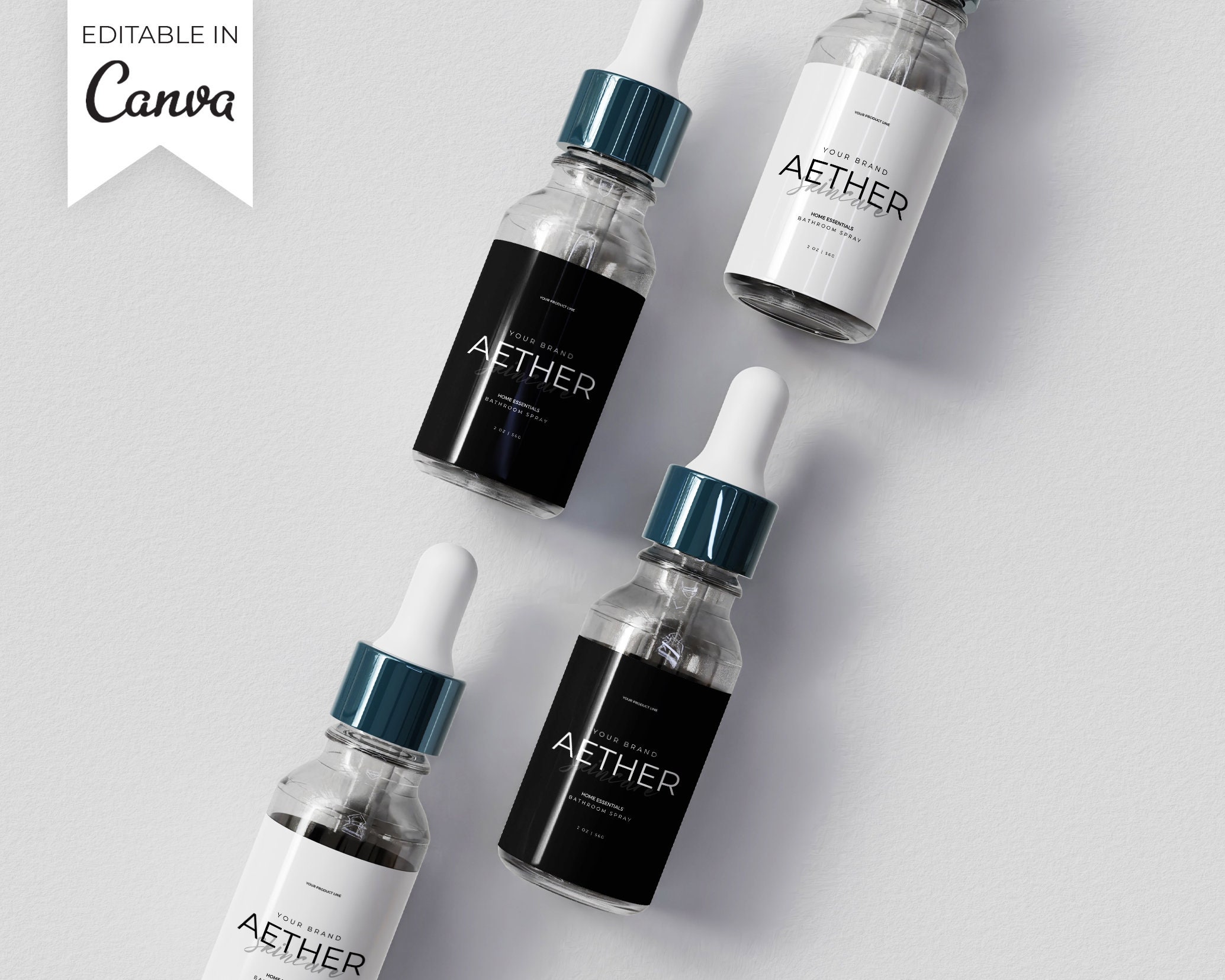 Customizable Room Spray Label Template Editable 2x2 & 3x2 Canva Label ...