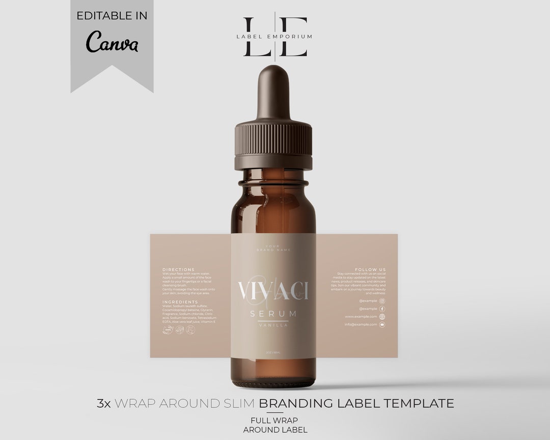 Premium Skin Care Label Template Customize and Elevate Your Skincare ...
