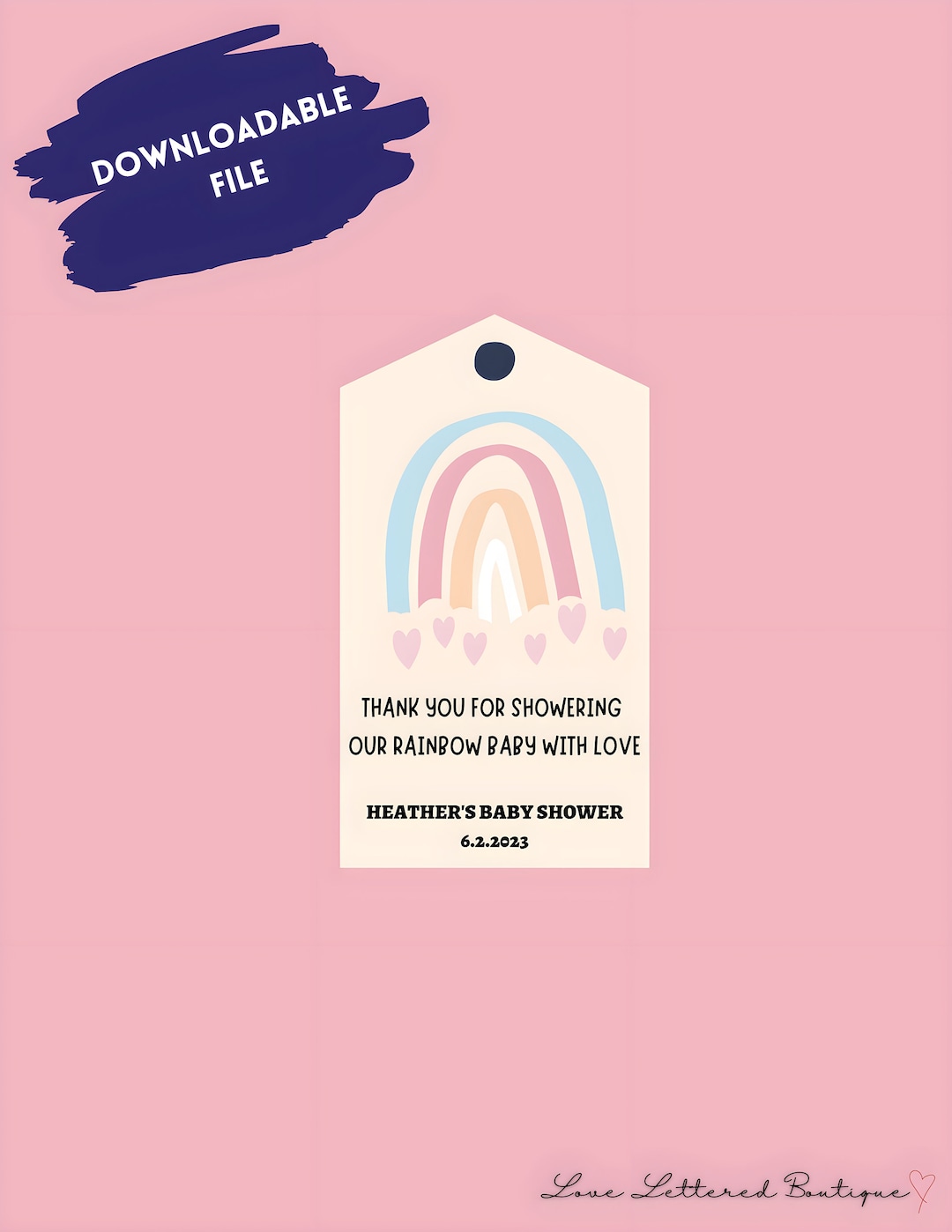 Baby Shower Favor Tag, Rainbow Baby Gift Tag, Baby Shower Gift Tag ...