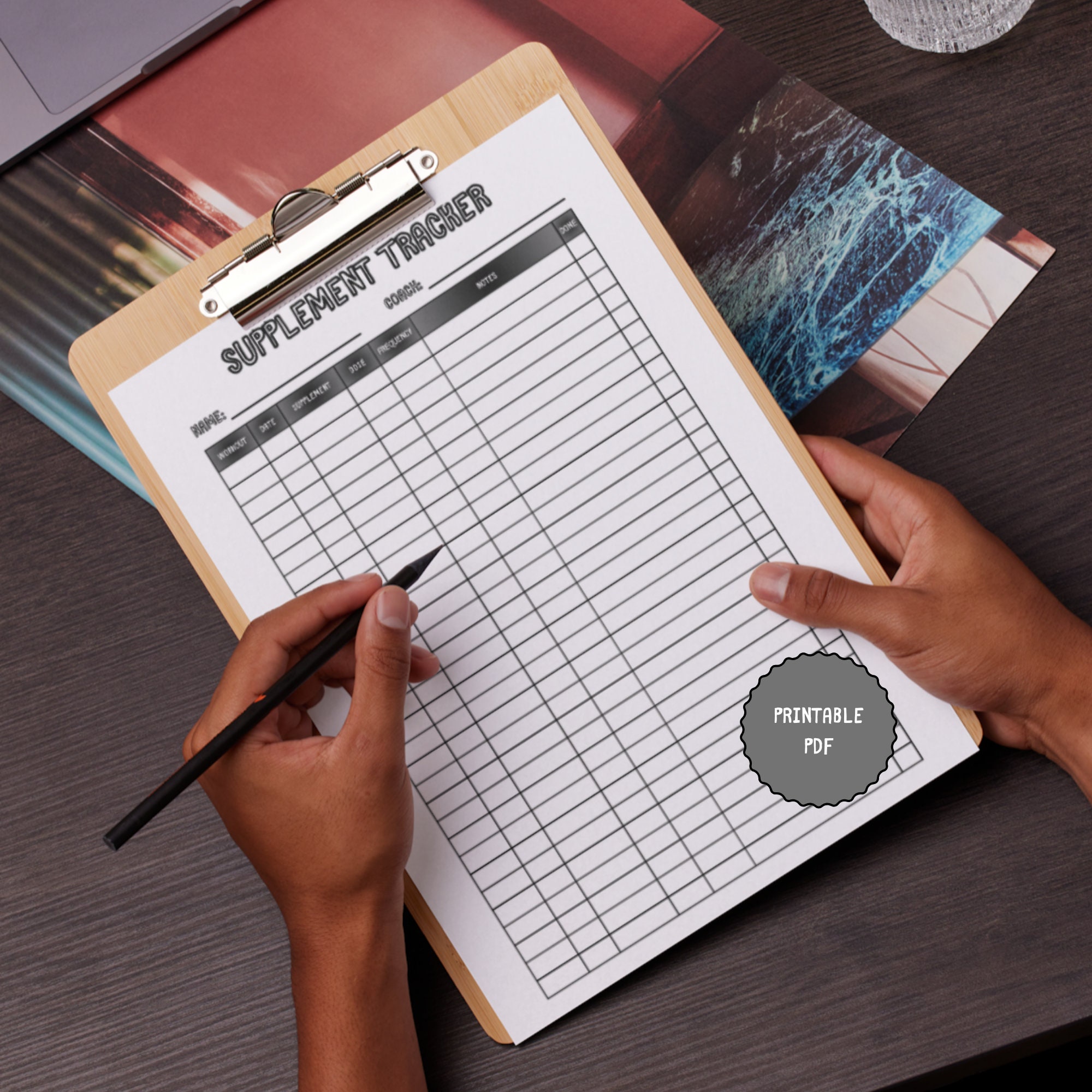 Printable Supplement Tracker | Digital Download | Printable Medication ...