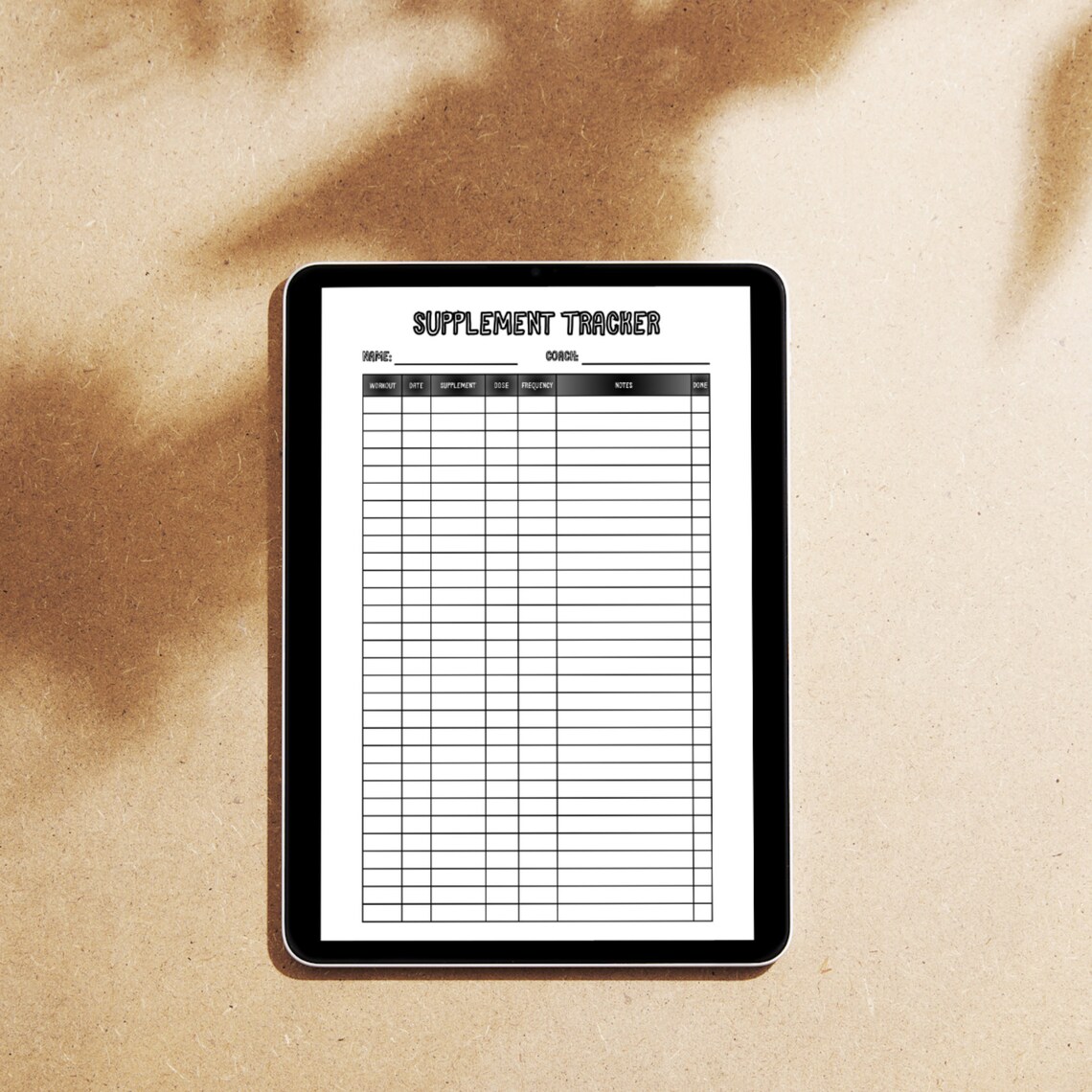 Printable Supplement Tracker Digital Download Printable Medication ...