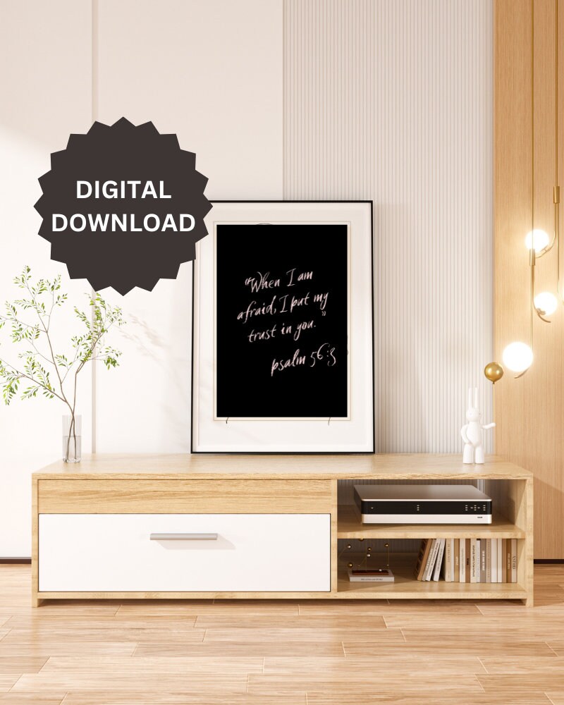 Psalm 56:3 JW 2024 Year Text, When I Am Afraid, Encouraging Wall Art, Digital Download ...