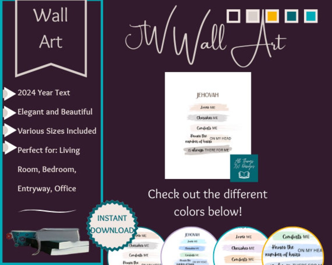 JW Art/ JW Home Decor /encouraging Wall Art / Printable Digital ...