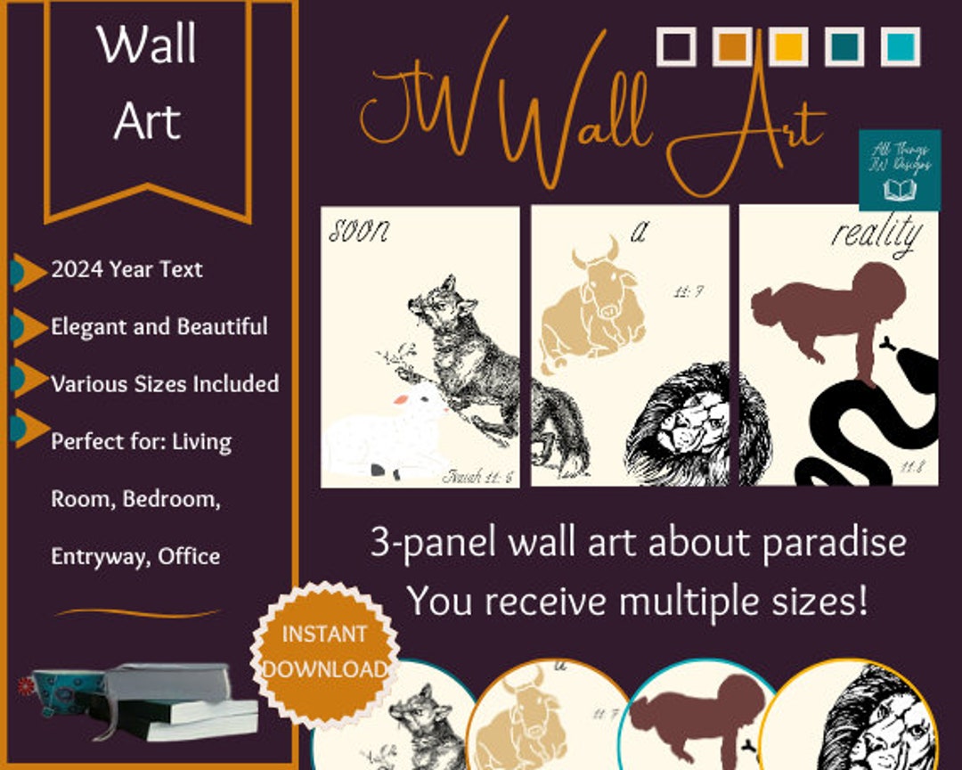 JW Wall Art Bible Verse Wall Decor JW Scripture Art for Living Room ...