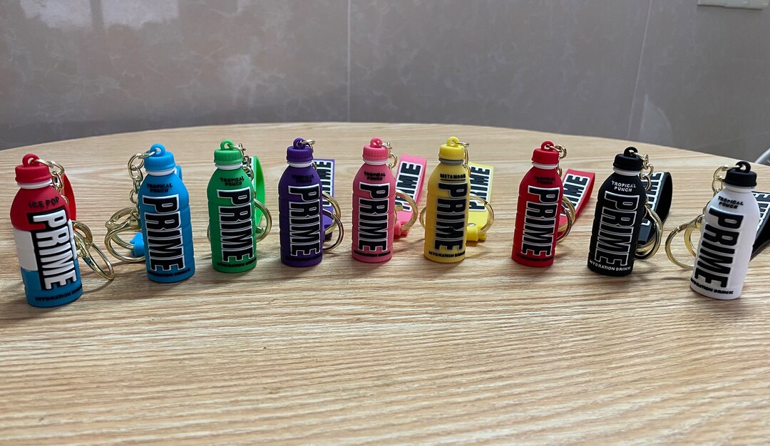 NEW KSI Prime Bottle Shape Keyring Metal Keychain Fashion Car Key Rings ...