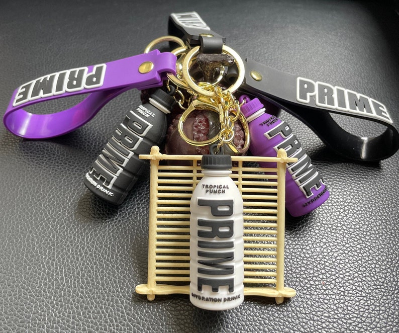 NEW KSI Prime Bottle Shape Keyring Metal Keychain Fashion Car Key Rings ...