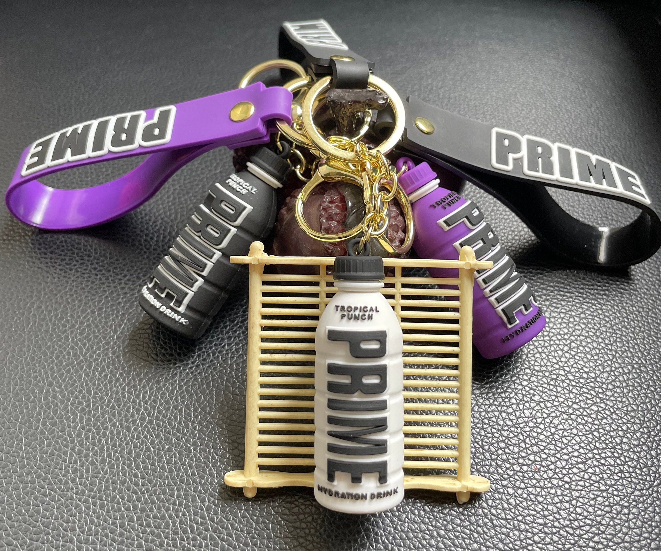 NEW KSI Prime Bottle Shape Keyring Metal Keychain Fashion Car Key Rings ...