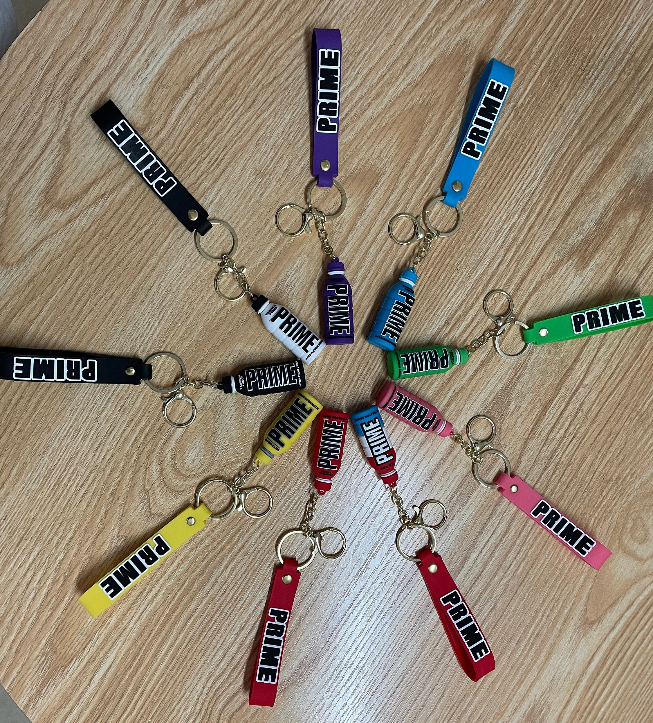 NEW KSI Prime Bottle Shape Keyring Metal Keychain Fashion Car Key Rings ...