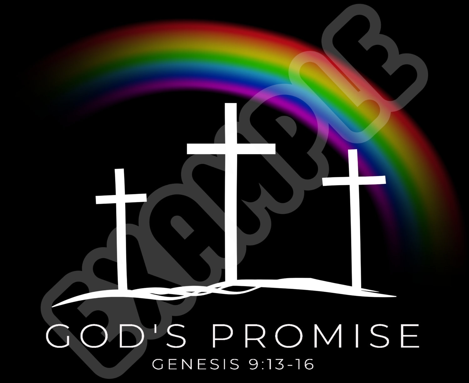 God's Promise Design, 4 PNG Files, Trendy Christian, God's Promise Not ...