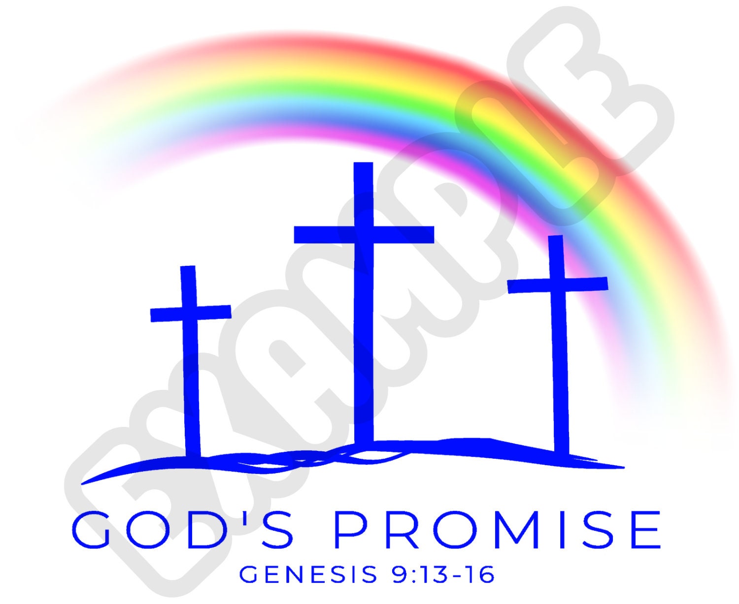 God's Promise Design, 4 PNG Files, Trendy Christian, God's Promise Not ...