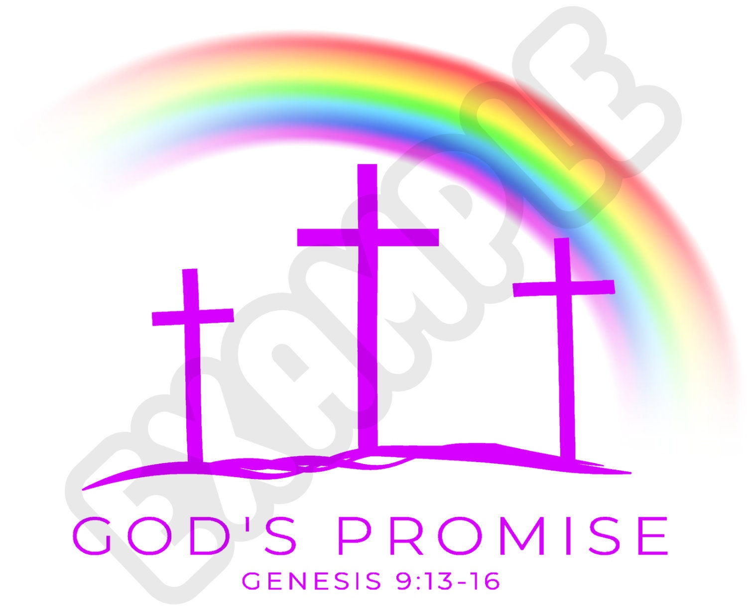 God's Promise Design, 4 PNG Files, Trendy Christian, God's Promise Not ...
