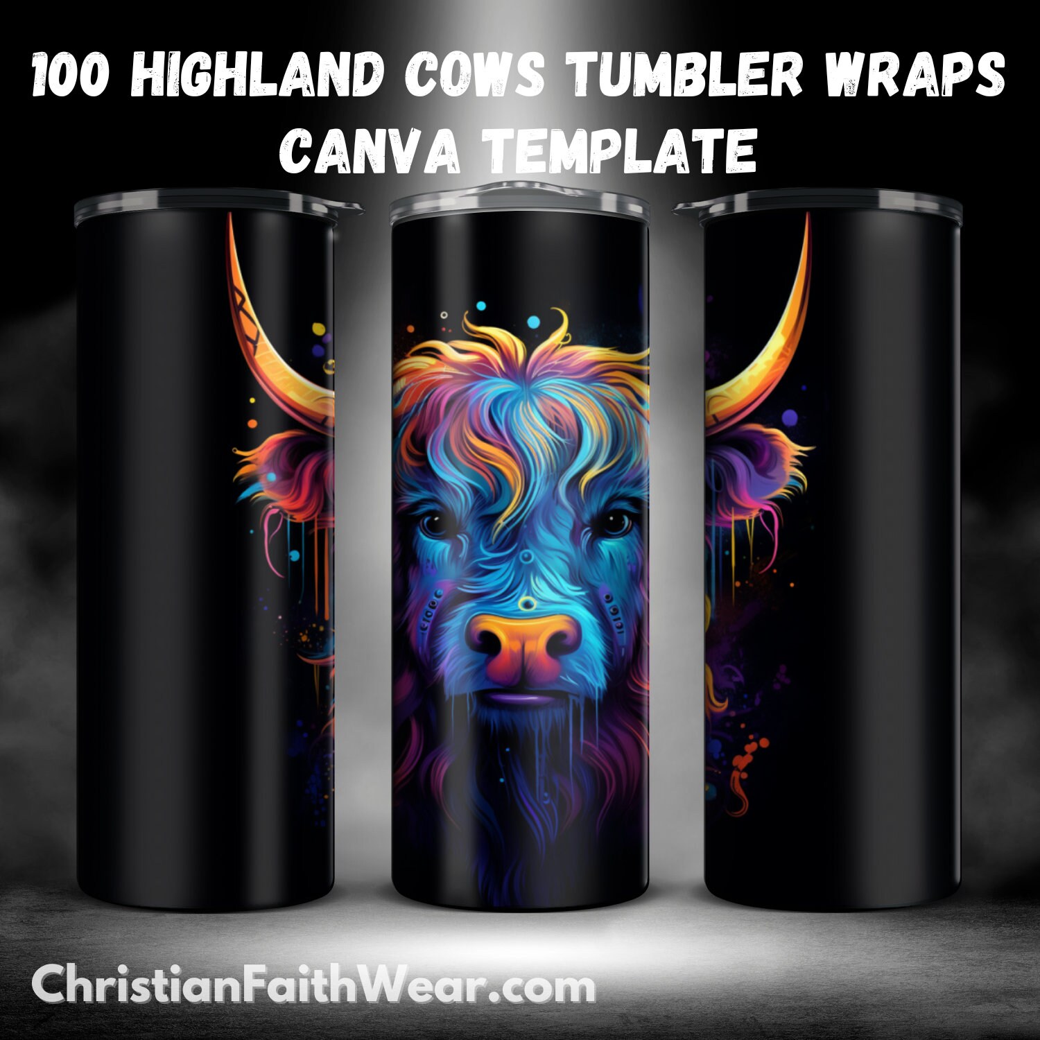100 Highland Cow Images Bundle! PDF and Canva Template. Baby, Floral ...