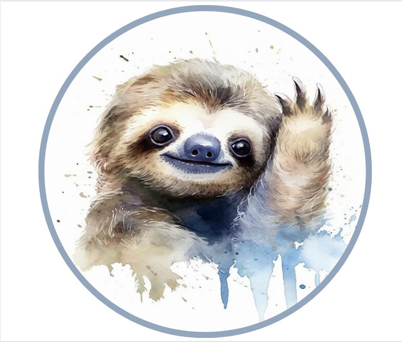 41 Sloth Designs Canva Template for Tumbler Wraps, Wall Art, T-shirt ...