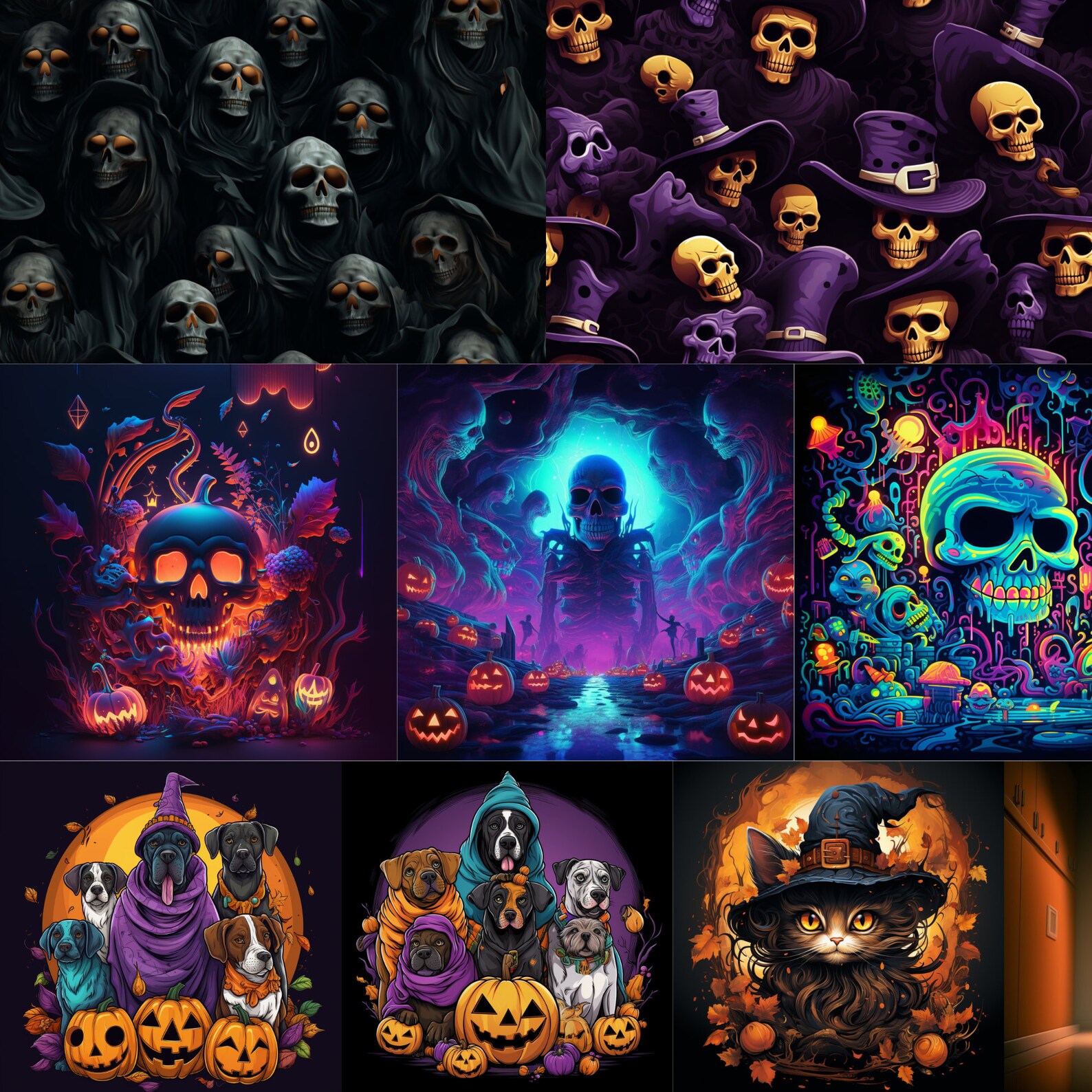285 Fall & Halloween Images Bundle! Canva Template, PDF, Nature ...