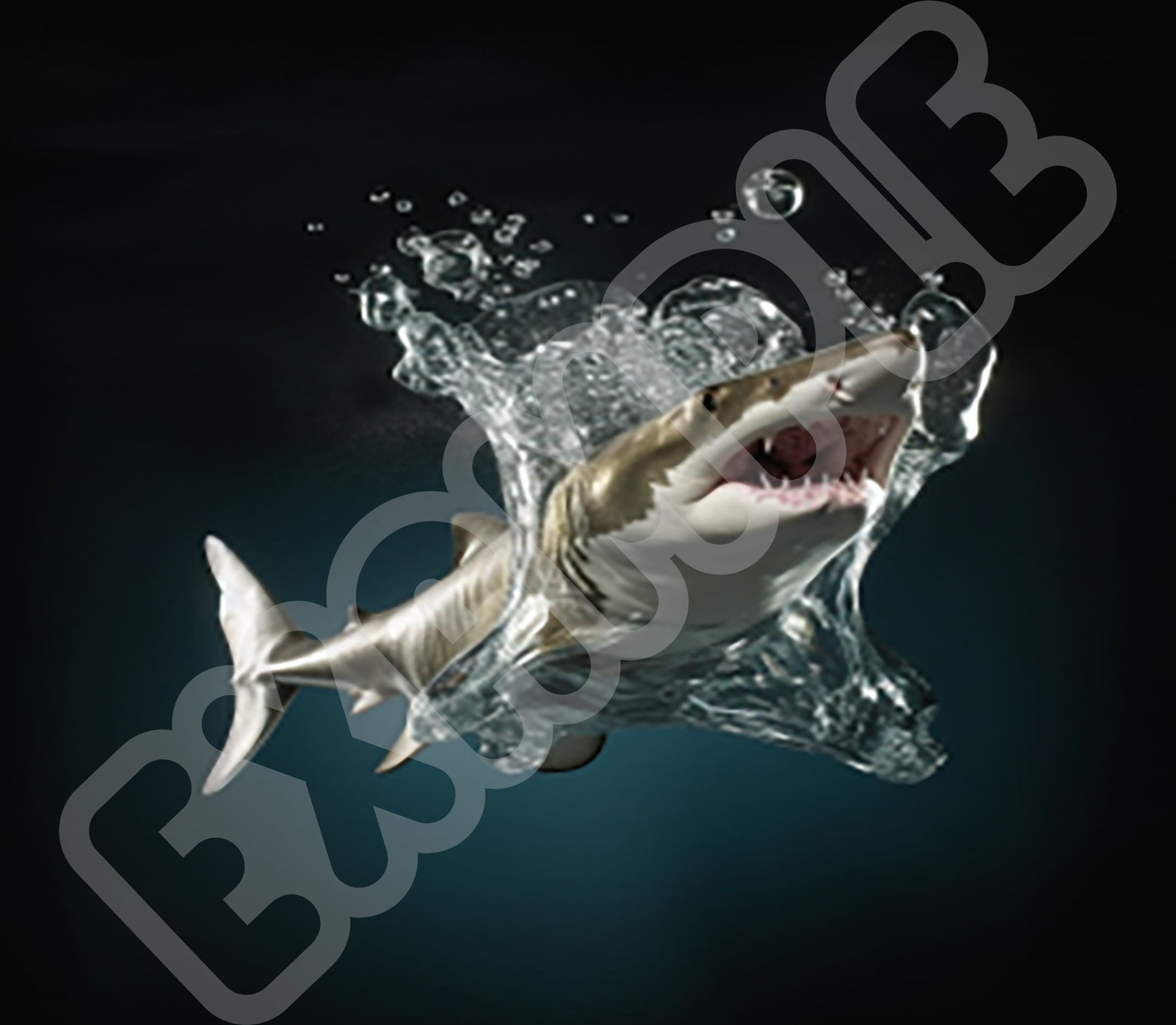 4 - 20oz 3D Shark Tumbler Wrap. PNG Files With Canva Template ...