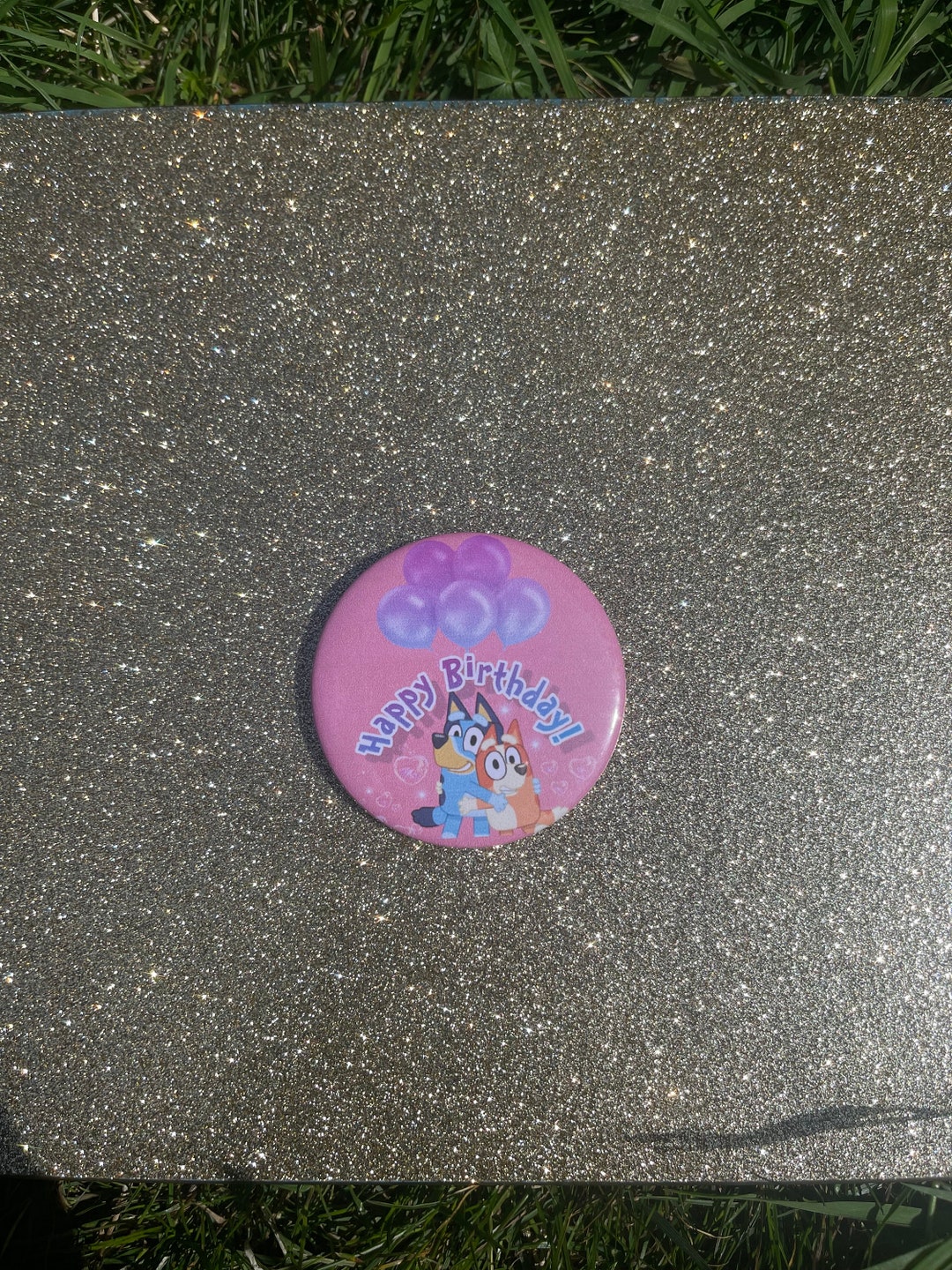 Bluey and Bingo Birthday Badge personalized - Etsy