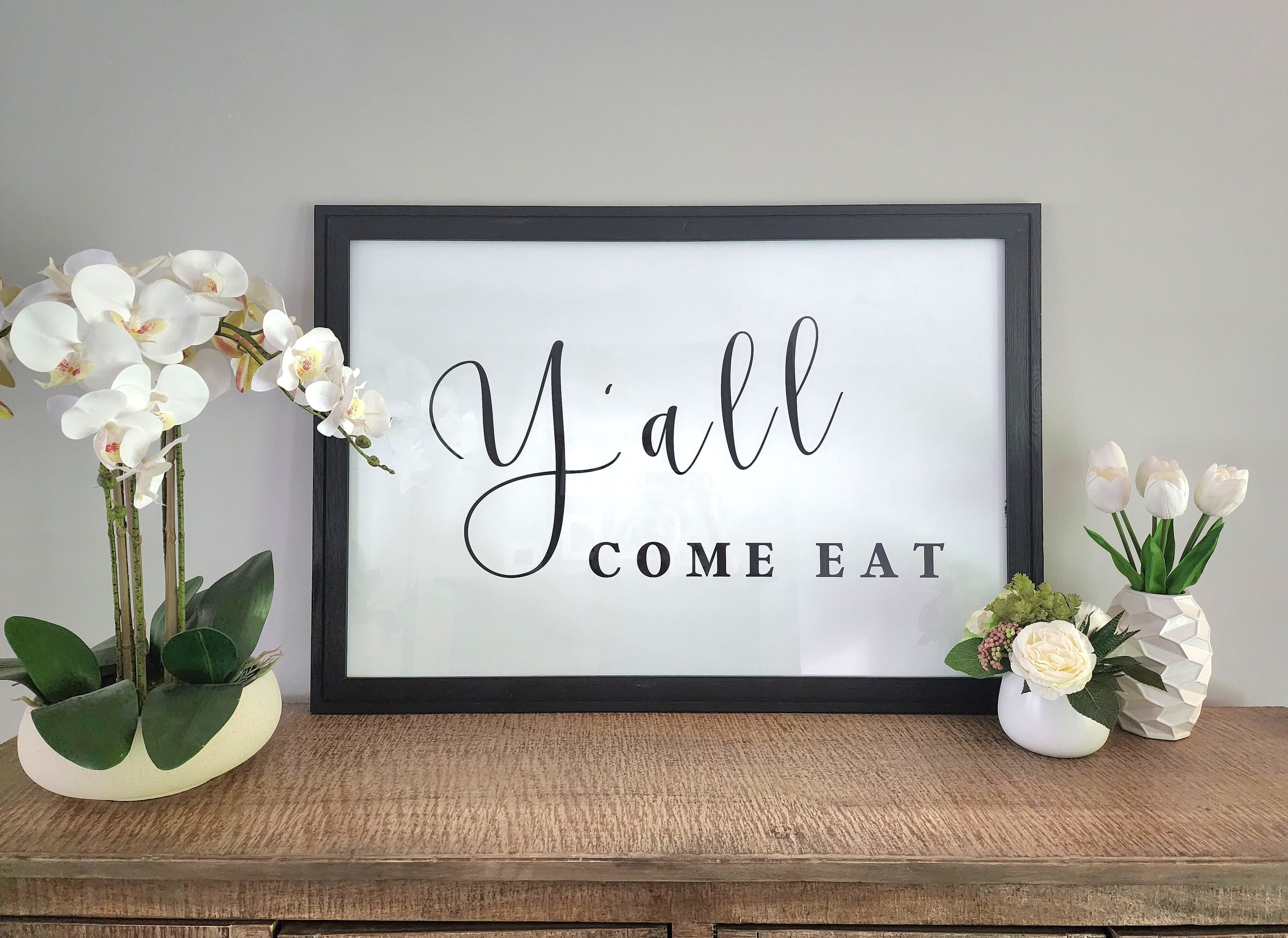 Y'all Come Eat Sign / Southern Kitchen Sign Decor / Y'all Come Eat ...