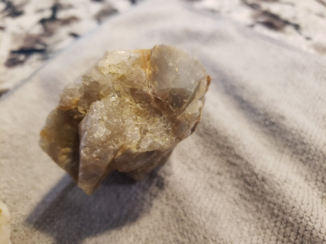 Rough All Natural Flint With Crystal Inclusions - Etsy