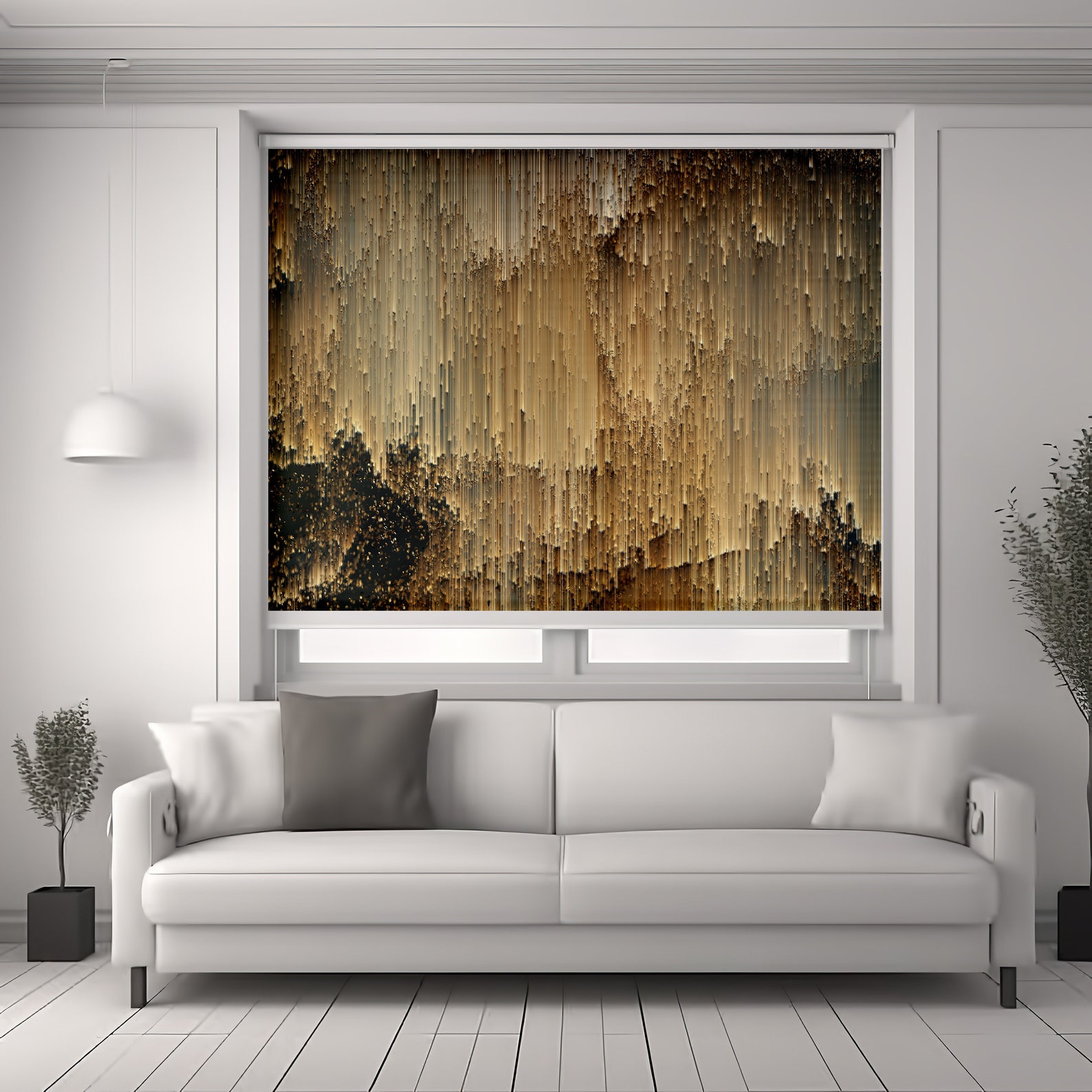 Scratched Gold Shades for Windows, Luxury Window Curtains, Window ...
