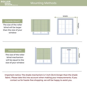 Ivy Floral Linen Shades for French Doors, Custom Size Curtains for Kitchen, Vintage Blackout ...