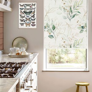 Green Window Curtain, Roller Shades for Windows, Blackout Roller Blinds ...