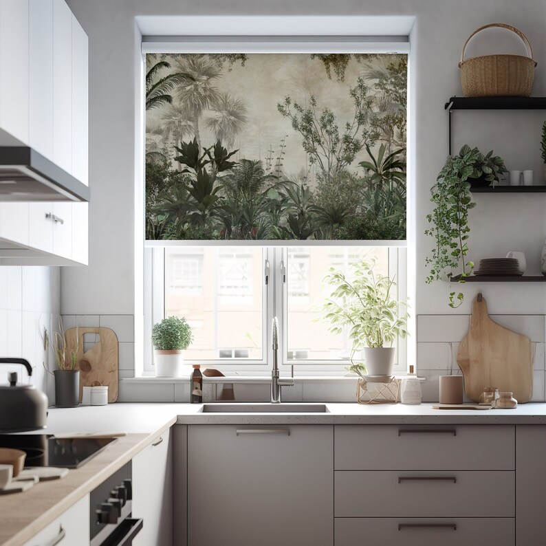 Landscape Blinds for Window Cordless Roller Shades Blackout - Etsy