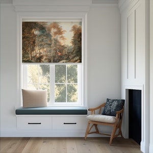 Landscape Custom Size Curtains Boho, Scenic Window Roller Shades for ...