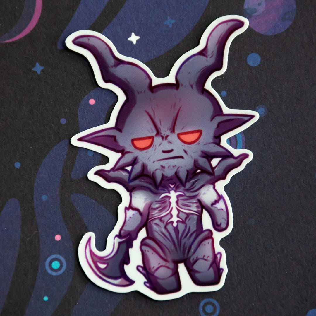 FFXIV FFXI Shadow Lord Laminated Die Cut Sticker Cute Chibi - Etsy