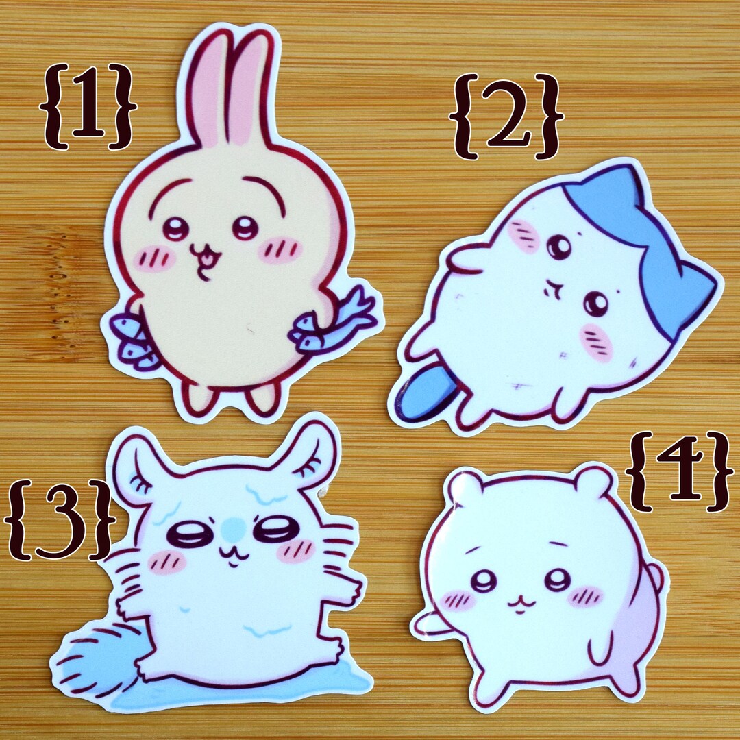 Chiikawa Cute Characters Stickers | Usagi - Hachiware - Momonga ...