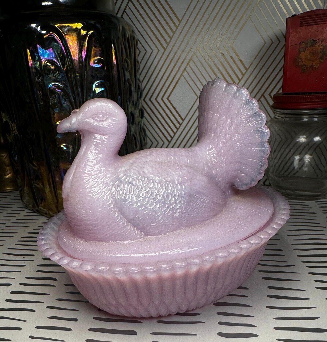 Vintage Boyds Crystal Art Glass Heather 5 Light Purple Lavender Glass ...