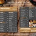 Restaurant Menu Editable Template, Take Out Menu Template, Take Away ...